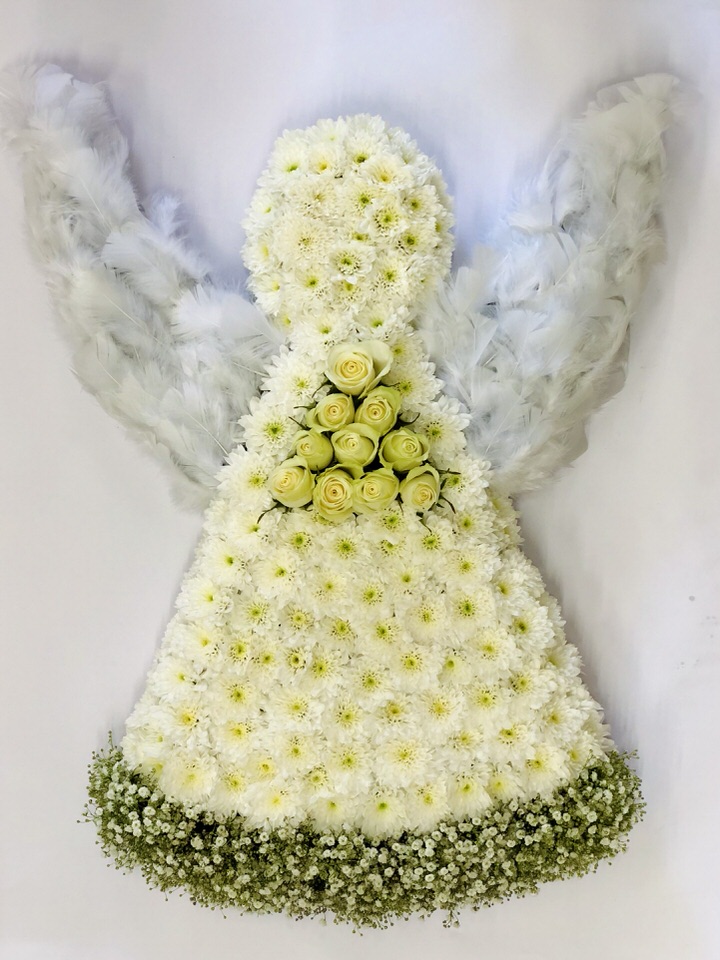 Flower Delivery Liverpool Angel Bespoke Funeral Tribute